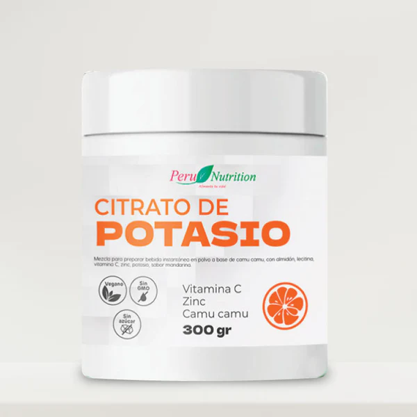 Potasio suplemento | Citrato de potasio sabor mandarina – Peru Nutrition